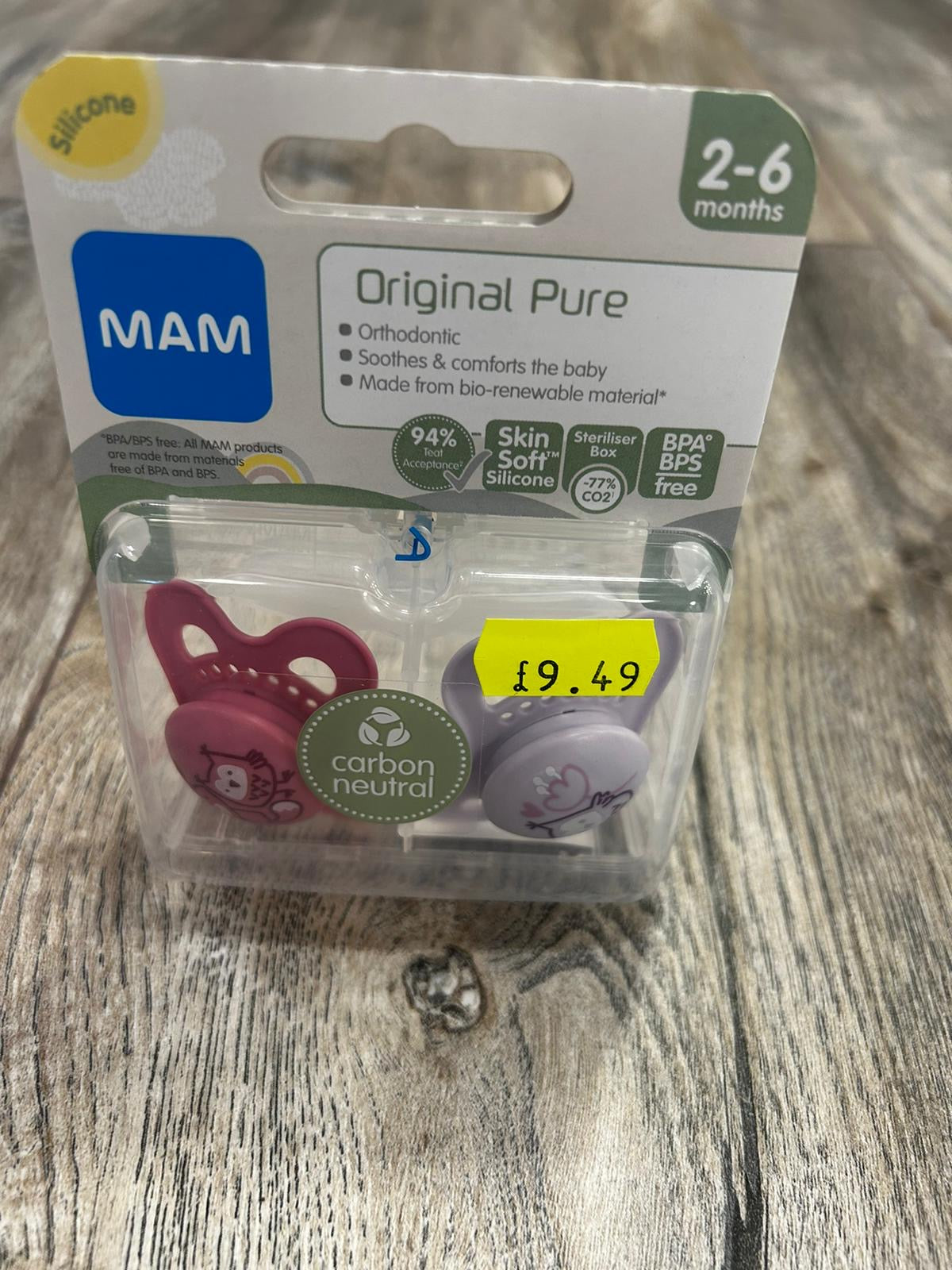 MAM Original Pure Dummies (Pink & White)