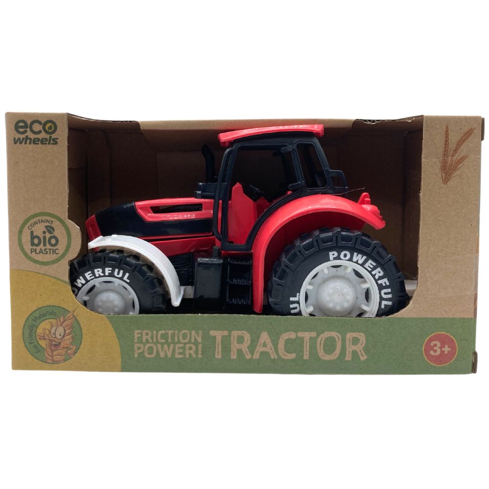 Eco Wheels Bioplastic Friction Power 20cm Farm Tractor